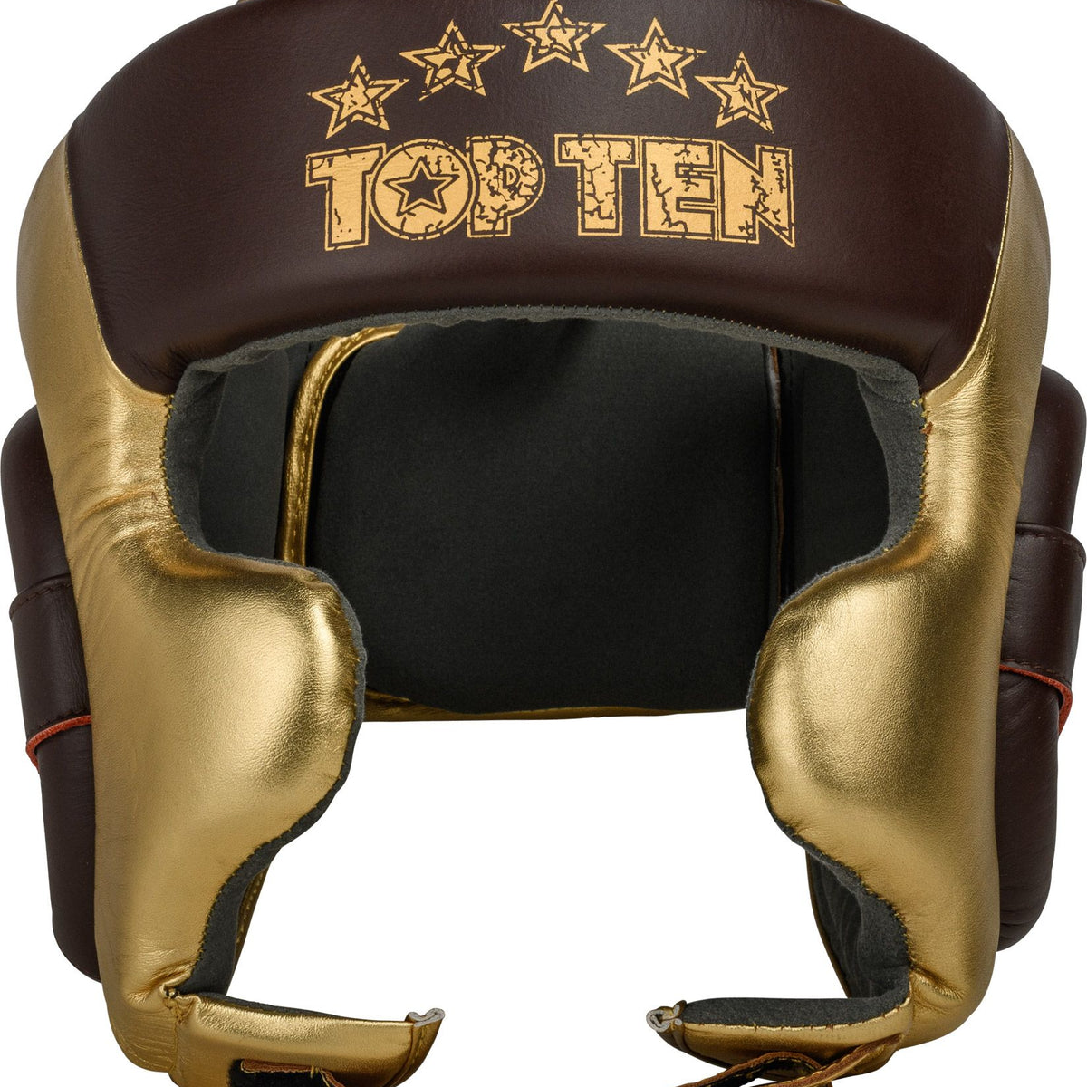 Headguard Top Ten „Prestige“ - Brown/Gold, 4145-2 – Fighters Europe