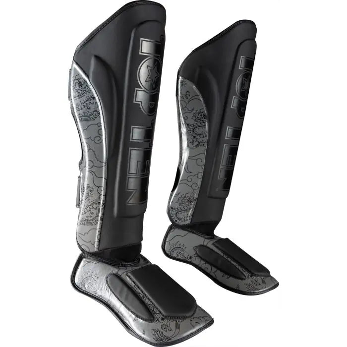 Top Ten "Dragon" Shin Guards - black/gray, 321951-910 – Fighters Europe