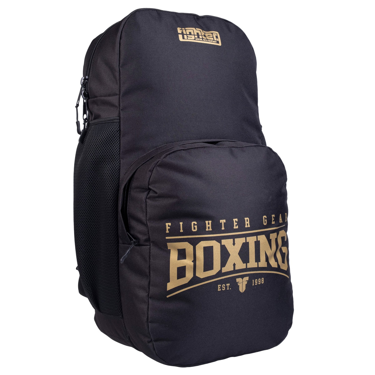 Fighter Backpack M Boxing - black/gold, FBG-25-BX – Fighters Europe