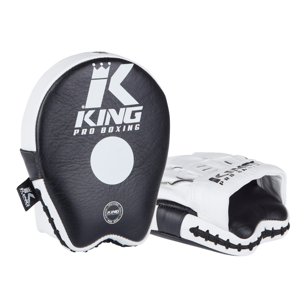 King Pro Boxing Small Focus Mitts - Black/White, KPB/BP-BLK/WHT ...