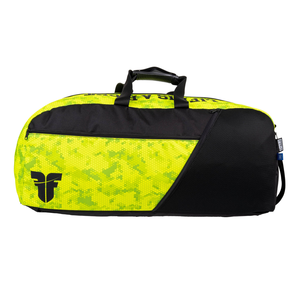 Fighter Sports Bag/Backpack - neon yellow honeycomb – Fighters Europe