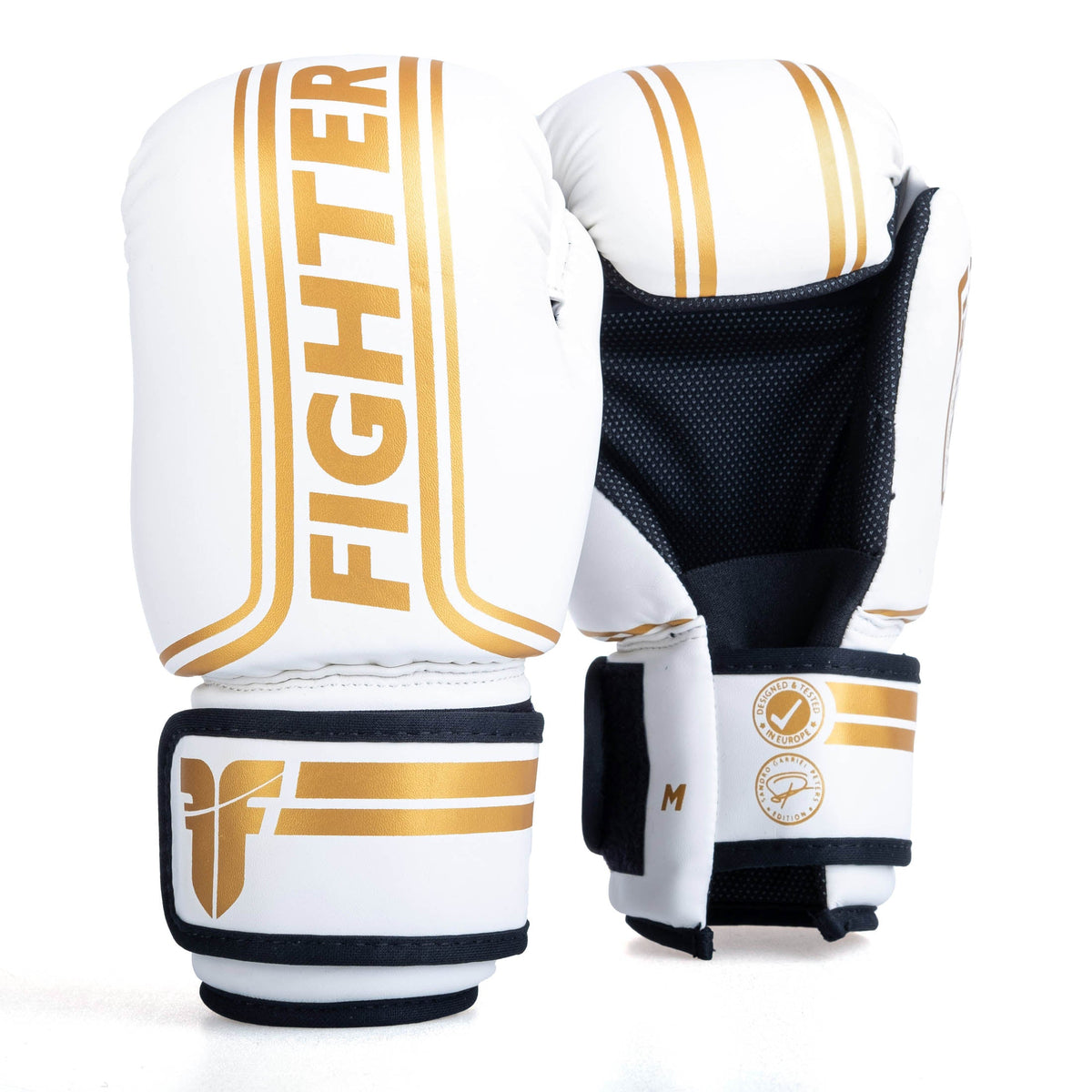 Fighter Open Gloves Stripe - SGP Edition - white/gold – Fighters Europe